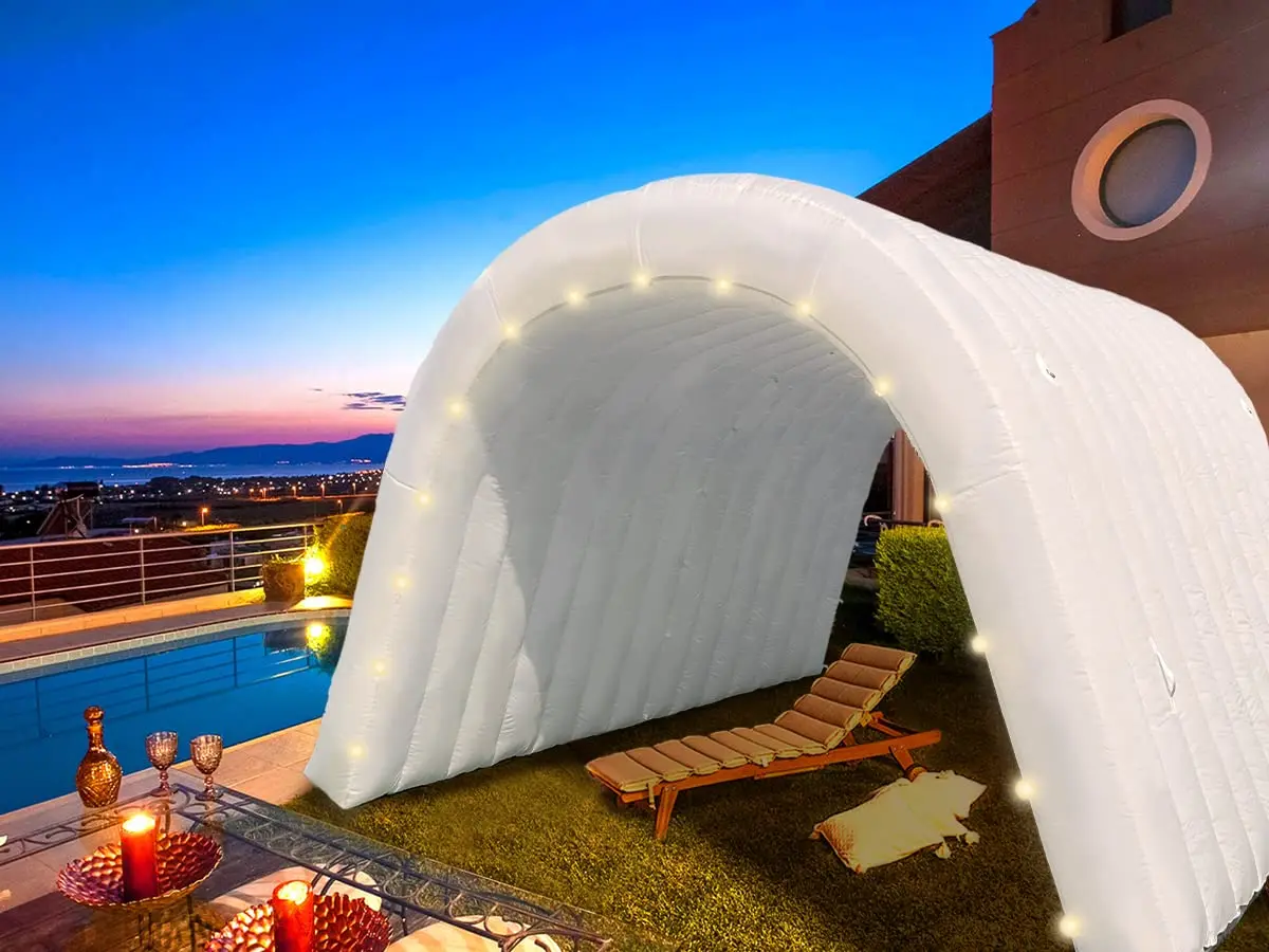 White 16x10x10ft Outdoor Inflatable Tunnel Tent Giant Rental for Sport ...