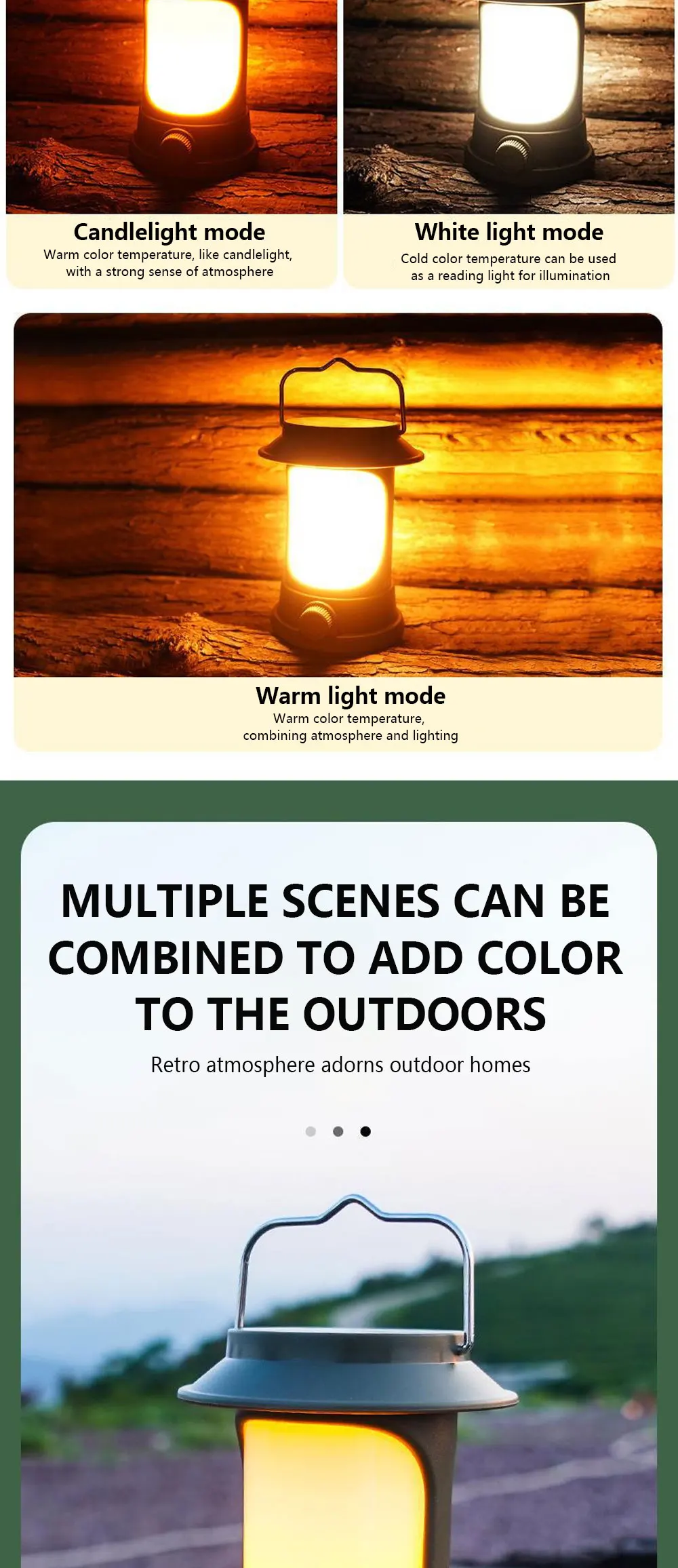 Taikoo Portable Camping Hiking Usb Chargeable Led Super Bright Outdoor ...