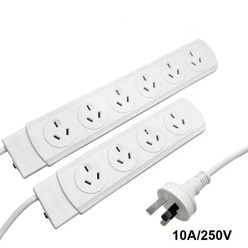 4 Way Outlet Power Strip With Overload Protection Protector Powerboard ...