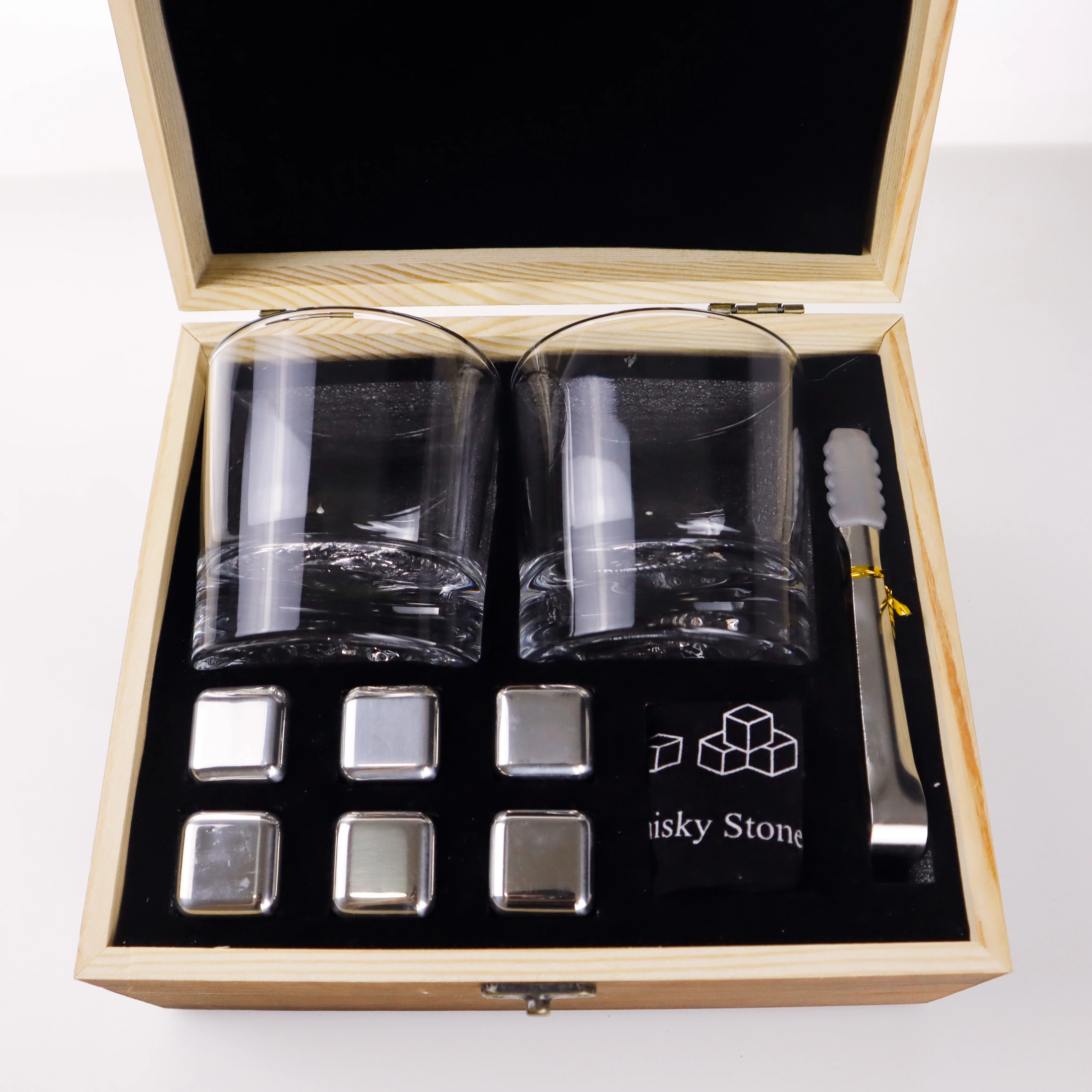 Crystal Whisky Glass Sets Luxury Wooden Box Whiskey Glasses Set With ...