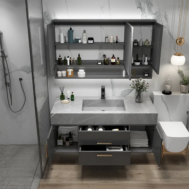 100cm White Quality Modern Wash Basin With Smart Waterproof Mirror ...