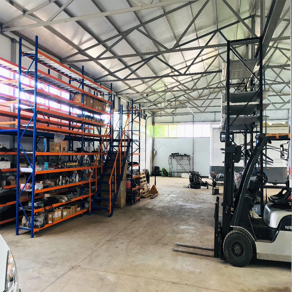 V8600 Heavy Duty Industrial Mezzanine Platform Floor Rack Double Loft ...