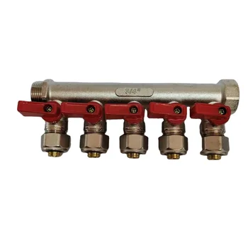 5 Branch Radiant Pex Manifold With Outlets For Hydronic Radiant Floor ...