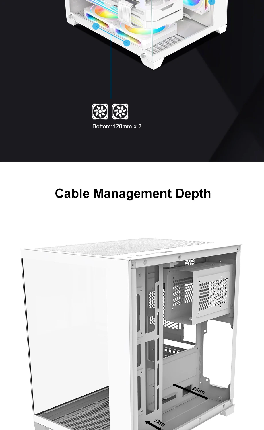 Factory Good Quality Gaming Accessories Pc Case 0.5mm Spcc Black ...