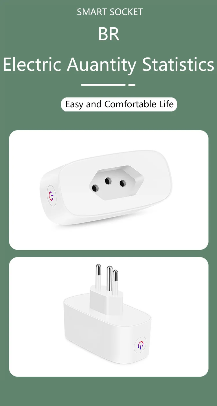 Brazilian Standard Graffiti Smart Wireless Socket Tuya Wifi Brazil ...