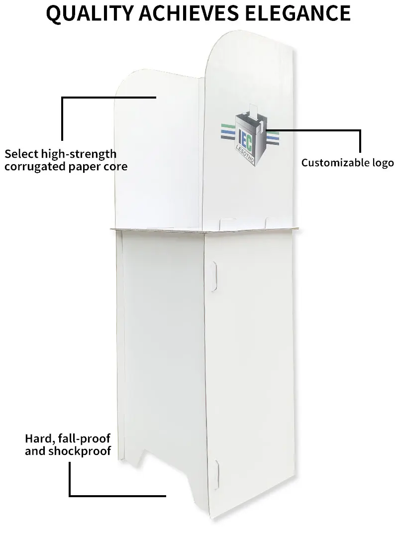 Cardboard Voting Booth Corrugated Voting Booth With Stand Voting Booth ...