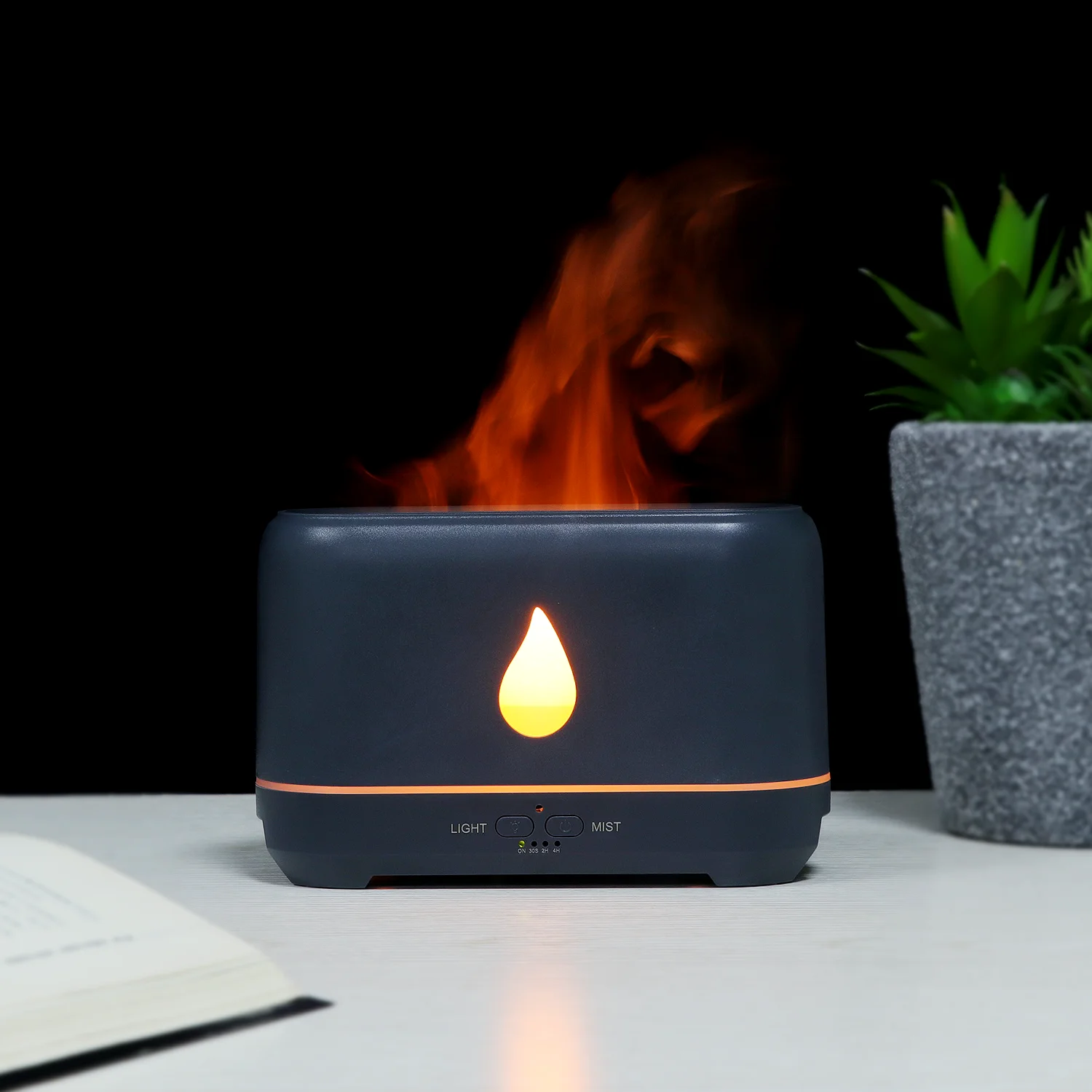 New 3d Flame Diffuser Essential Oil Fragrance Fire Air Humidifier ...