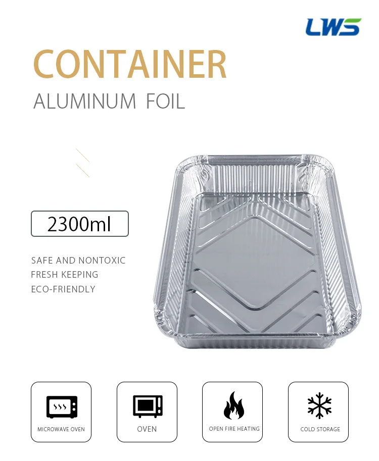 Heavy Duty Food Meal Prep Container Takeaway Food Container Pans ...