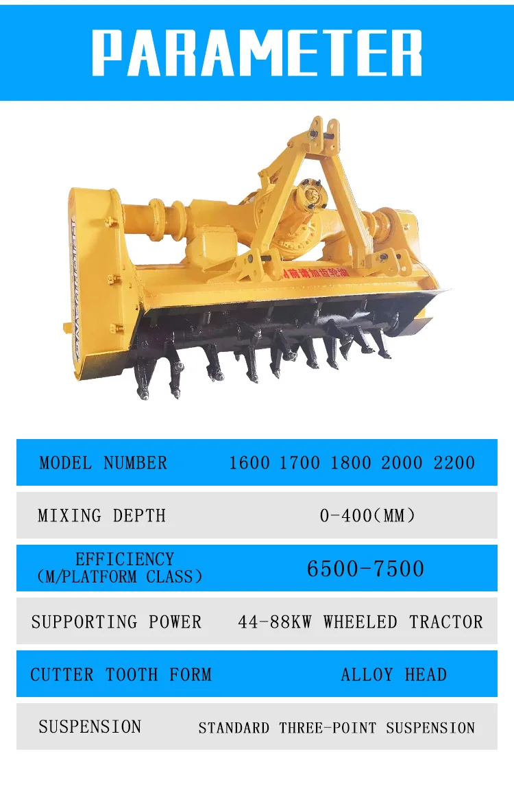 Airport Roadbed Lime Soil Mixer Three-point Suspension Rear Mixer With ...