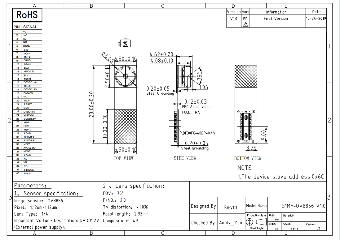 Omnivision OV8856 MIPI Camera - 8MP Customizable Module