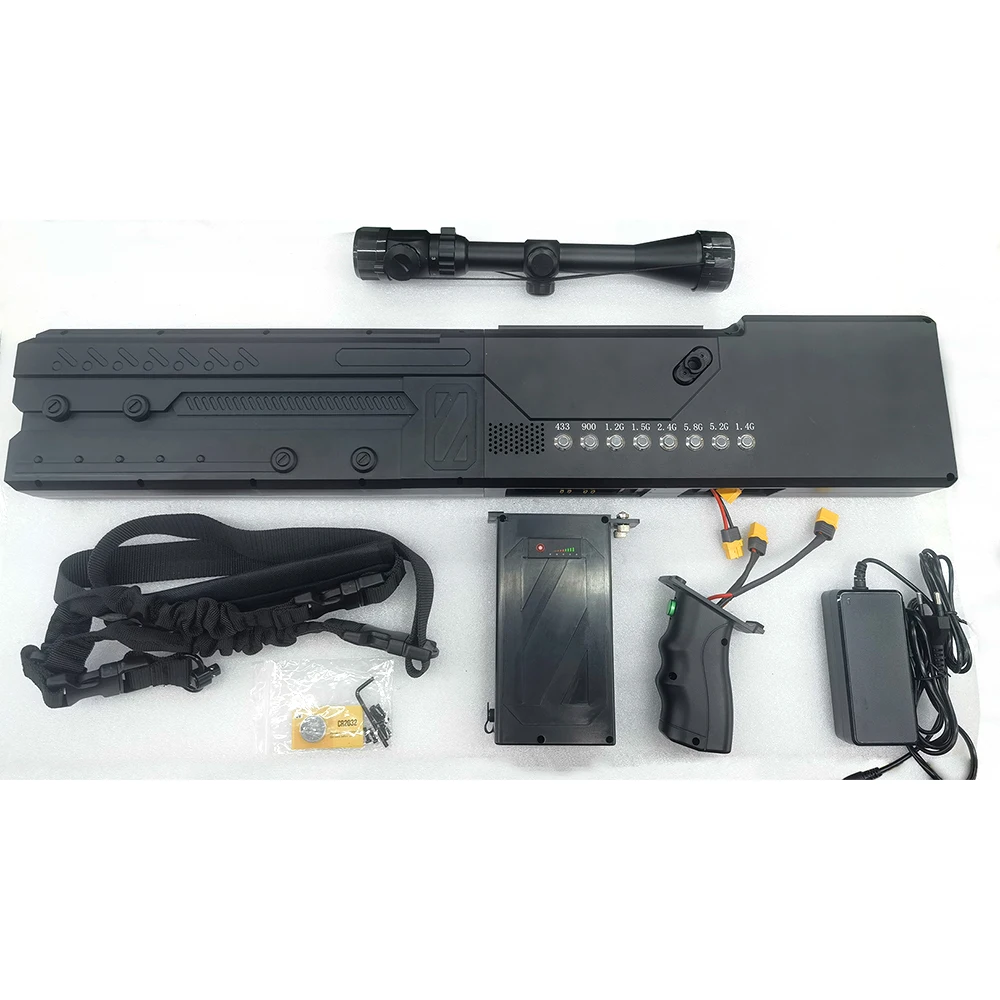 8 Frequency Bands Drone Gun Detection System 1-3km Uav Drone Detector ...