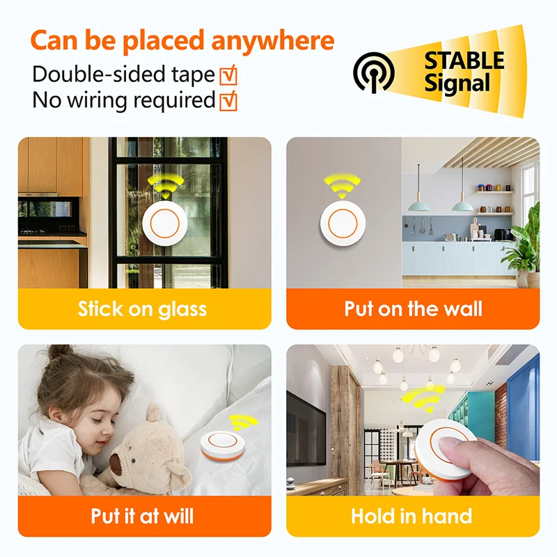 Universal 433mhz Round Switch 50m Remote Control Ev1527 Learning Code ...