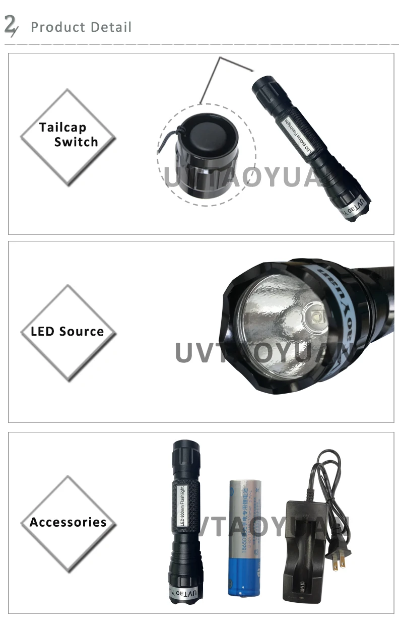 Infrared 800nm LED Flashlight - High Power Portable Torch