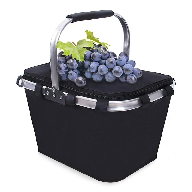 Heavy Duty Lunch Box Cooler Bag Collapsible Picnic Basket Large Lunch ...