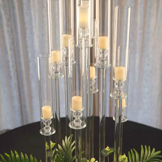 124 cm Acrylic Candelabra with Acrylic Base Acrylic Candelabra Crystal ...