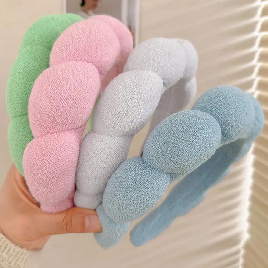 Sayoung Oem/odm Women Hair Accessories Make Up Puff Sponge Headband ...