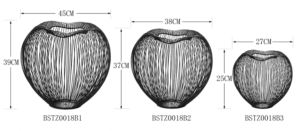 Merlin Black Candle Jars Iron Flower Bud Apple Heart Shape Modern ...