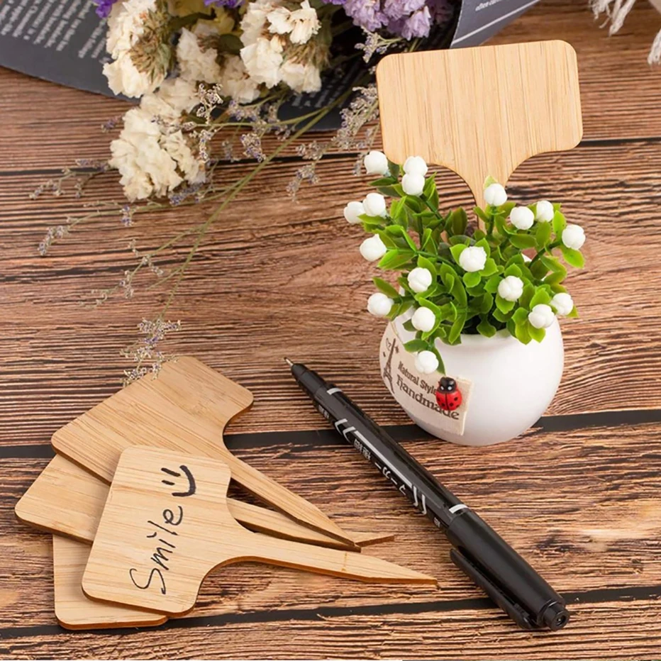 Bamboo Plant Labels Garden Plants Flowers Markers Tags Eco-Friendly ...