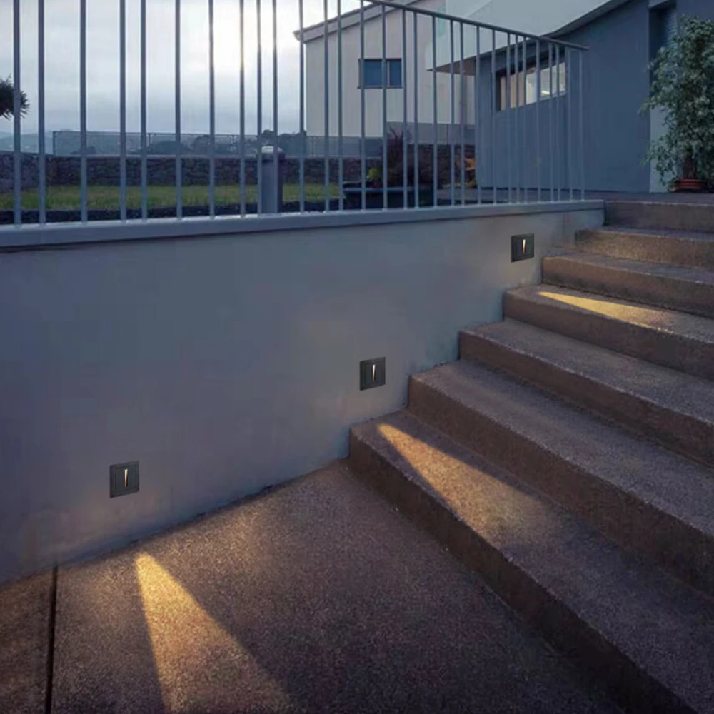 Outdoor Corridor Corner Recessed Step Footlight Wall Lamp Pathway Ip65 ...
