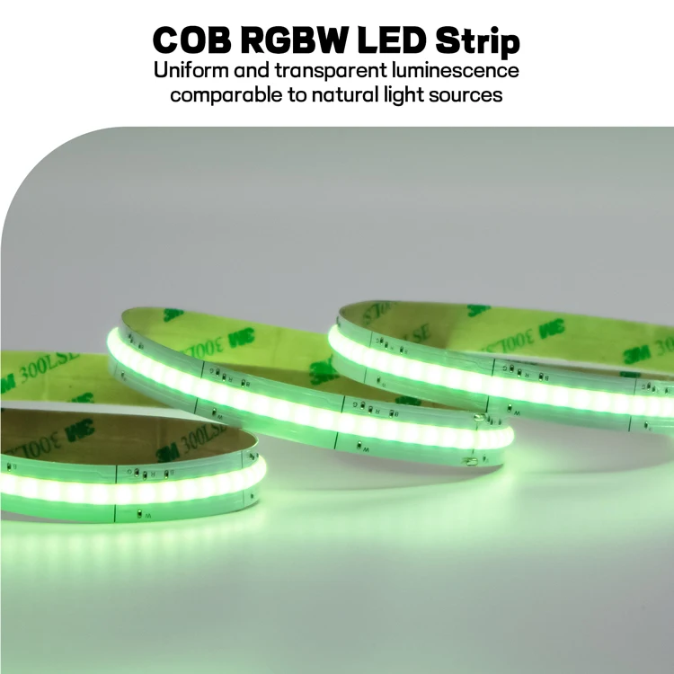 IP20 IP67 Cob Rgb Rgbw Led Strip 24v 840led 15w/m Waterproof