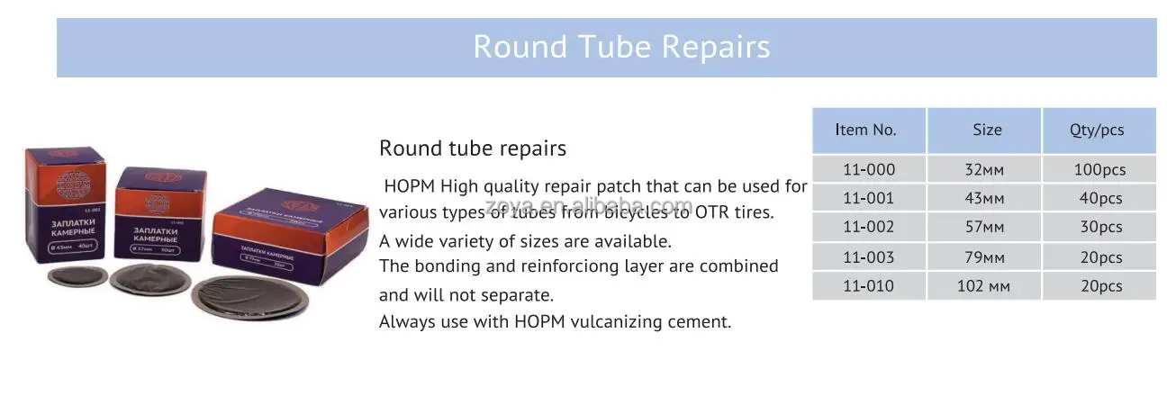 Universal Car Tyre Repair - Cold Patch Kit for Round Tubes