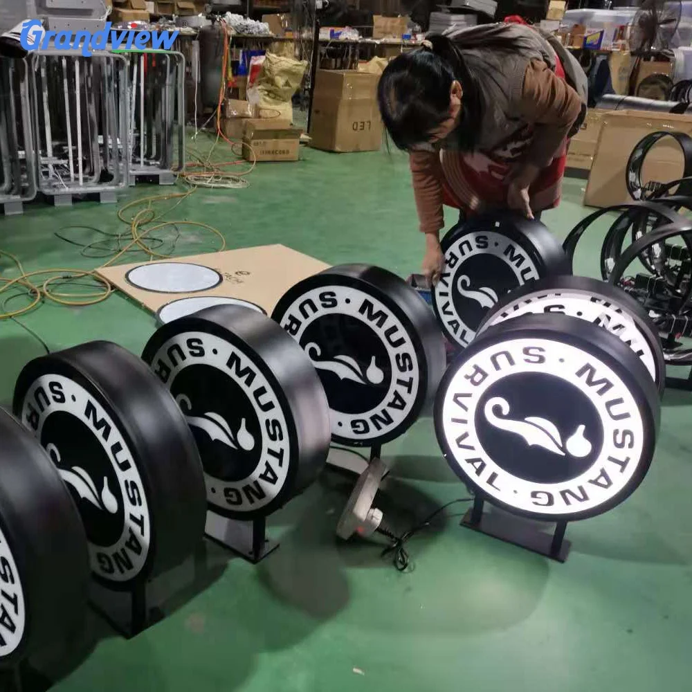 Letrero Luminoso Circular - LED Light Box for Advertising