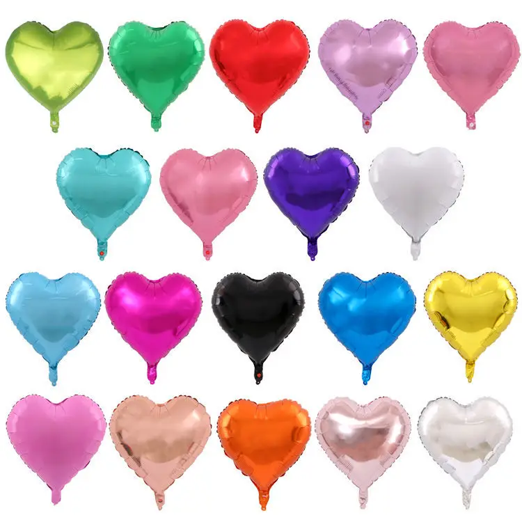 18inch Red Heart Balloon love Red Heart Shaped Aluminum Foil Balloons ...