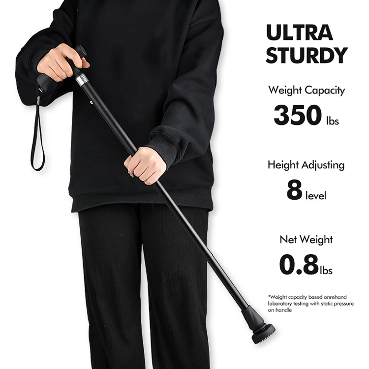 Kinggear 4-section Foldable Adjustable Lightweight Aluminum Walking ...