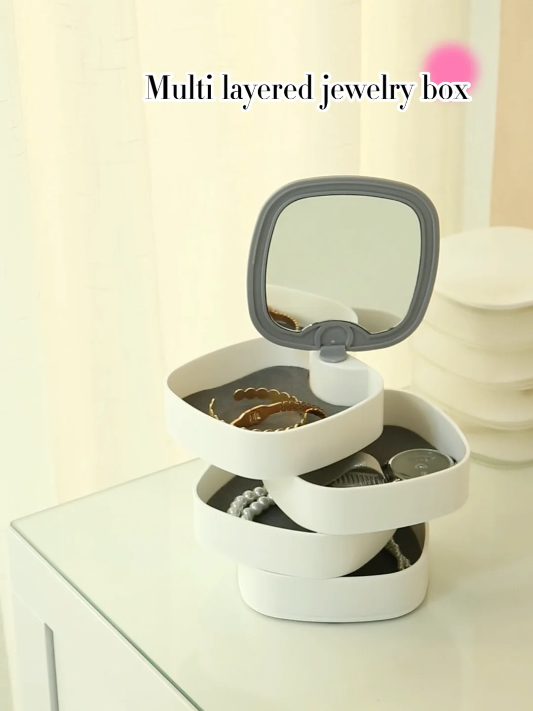 Wholesale 360 Degree Rotating Jewelry Box Organizer Portable Jewelry ...