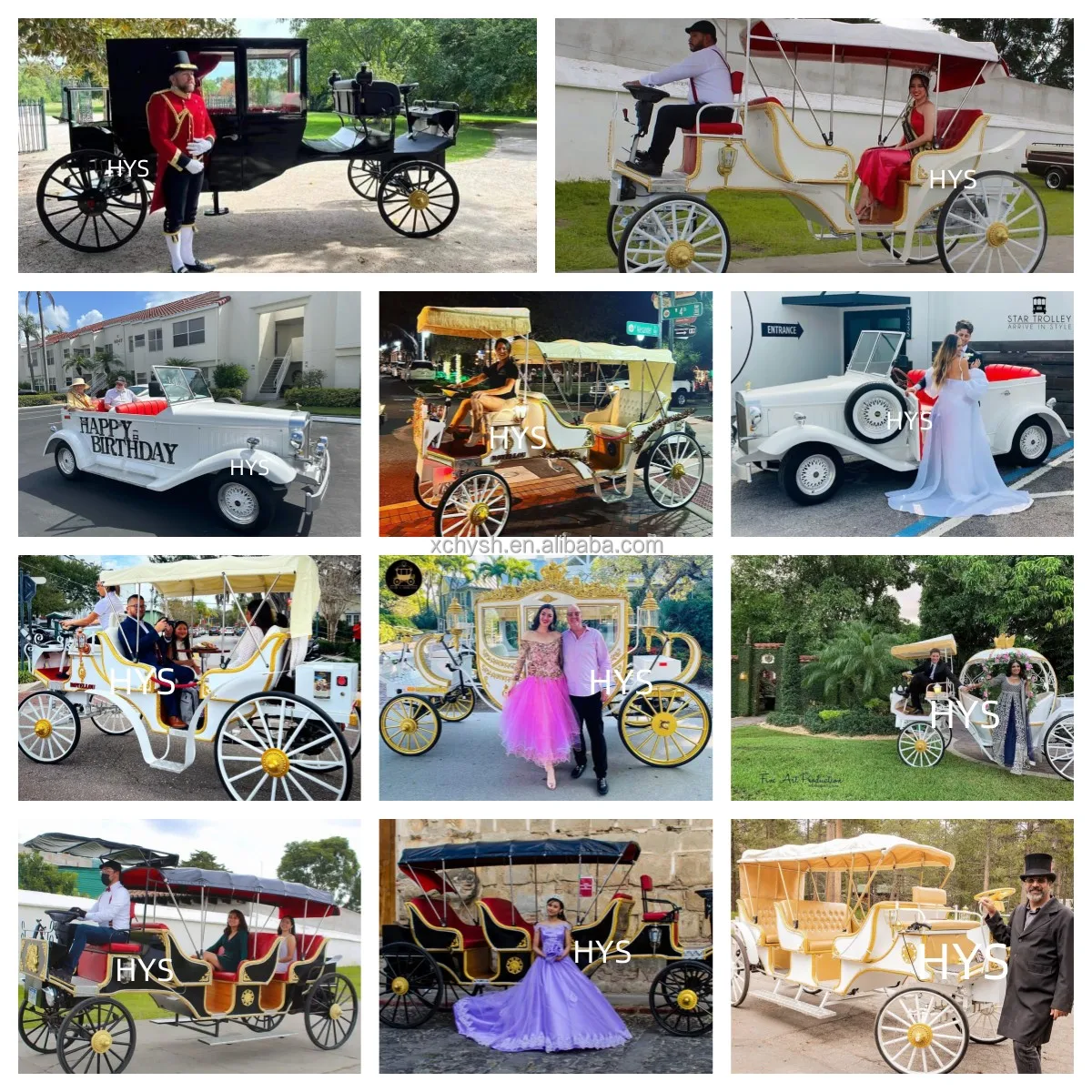 Model Stylish Custom Color Coffin Carriage 2 or 4 Wheel Horse Hearse ...