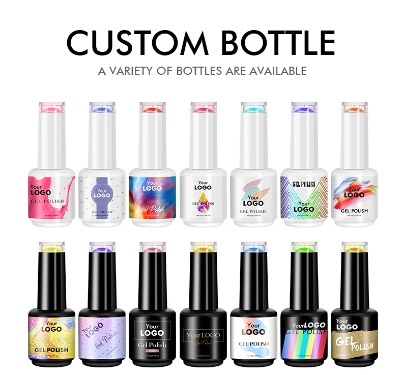 3000 Colors Custom Logo Gel Nail Polish Set 15ml UV LED Vernis ...