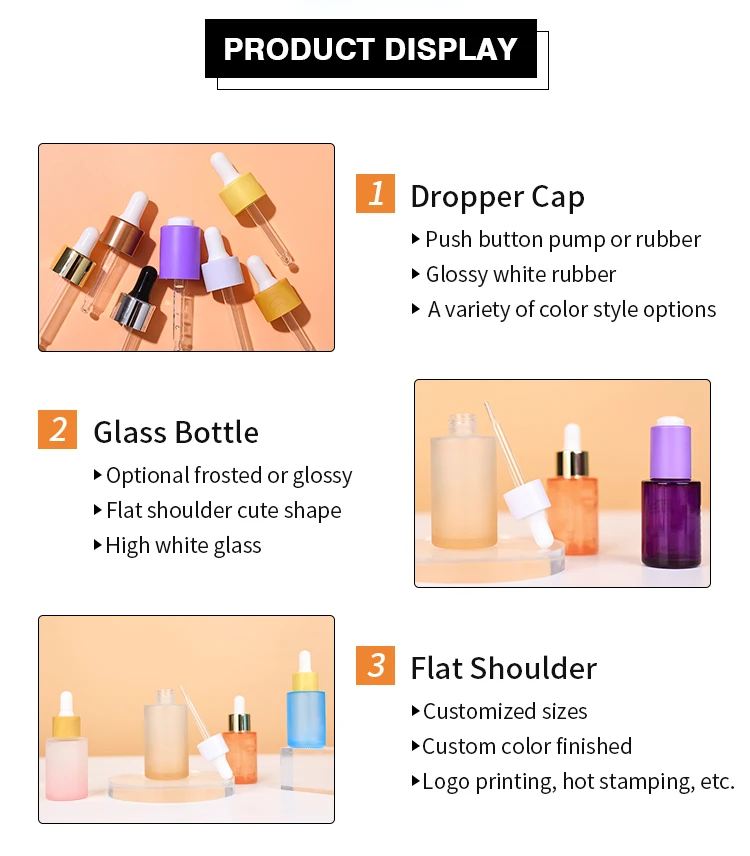 Luxury Empty Hair Essential Oil Bottles 30ml 50ml 1oz 2oz Skincare ...