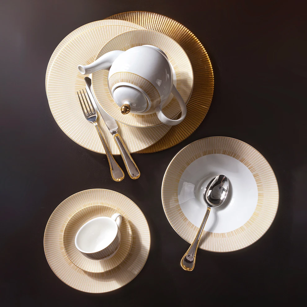 Custom Logo Restaurant Assiettes Entrees Platos Dishes Set Dinnerware ...