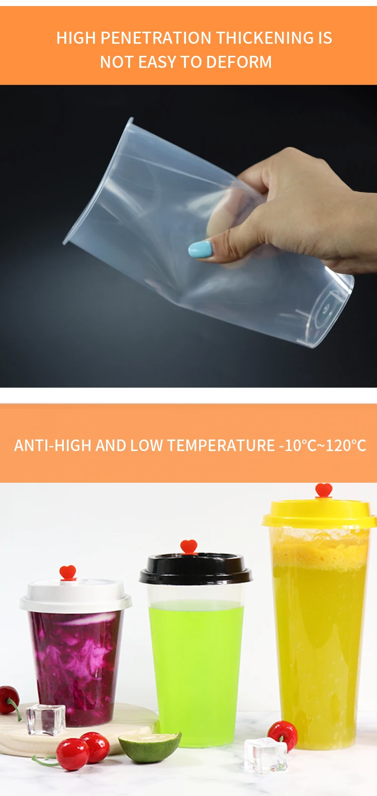 1l Plastic Pp Round Ice Cream Cup Container 70% And 30% Cellulose With ...