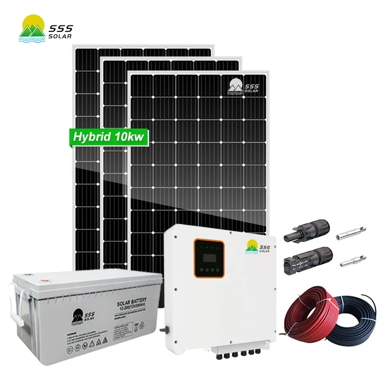 Sss Solar Three Pahse Hybrid Solar Power System 10kw For Home With ...