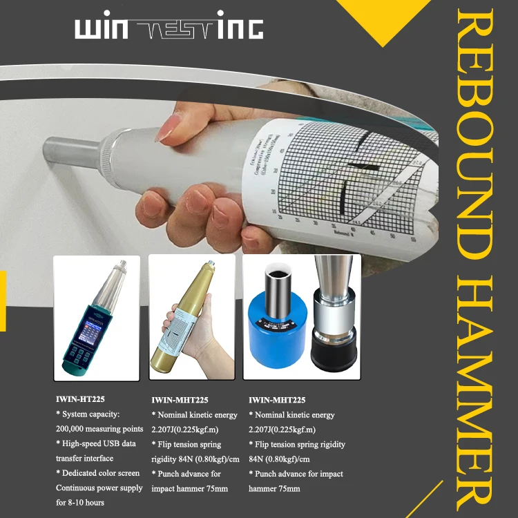 Portable Digital Concrete Test Hammer Rebound Hammer Sclerometer for ...