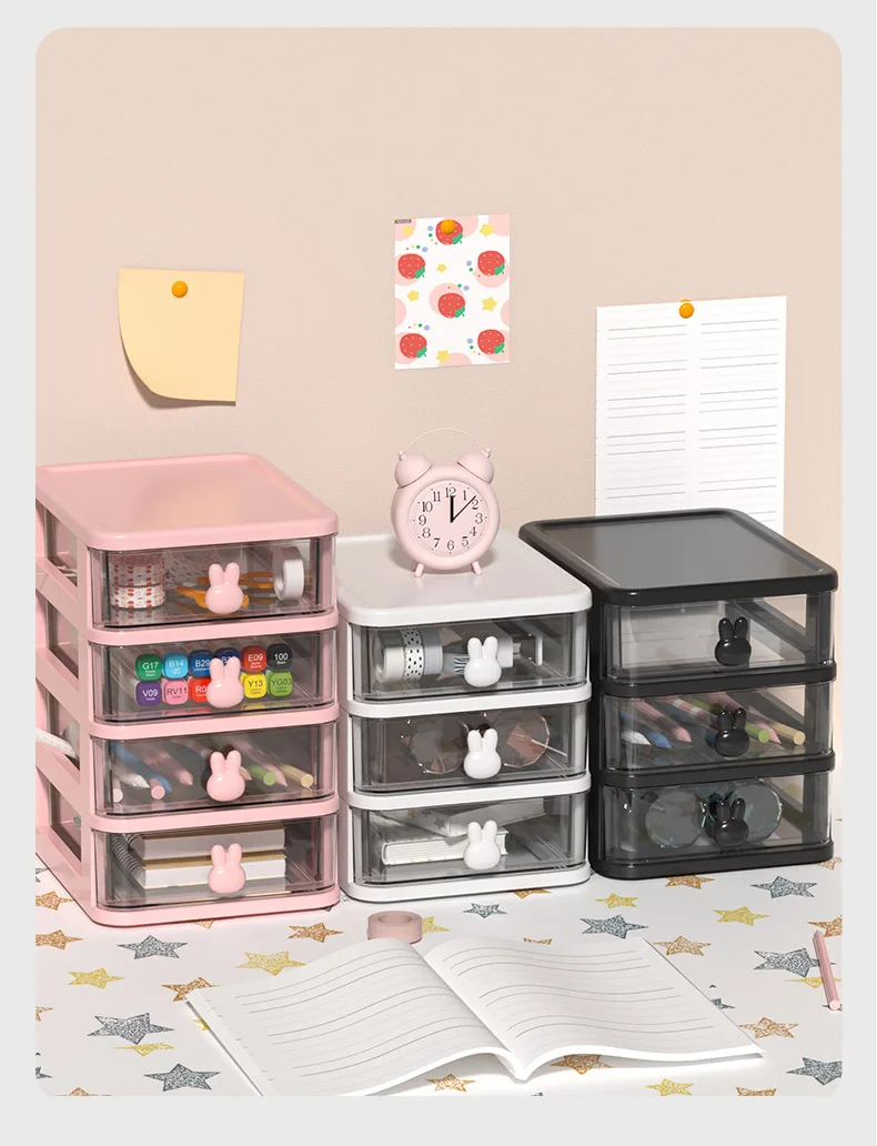Storage Stationery Storage Box Desktop Student Ins Drawer Pen Cabinet ...