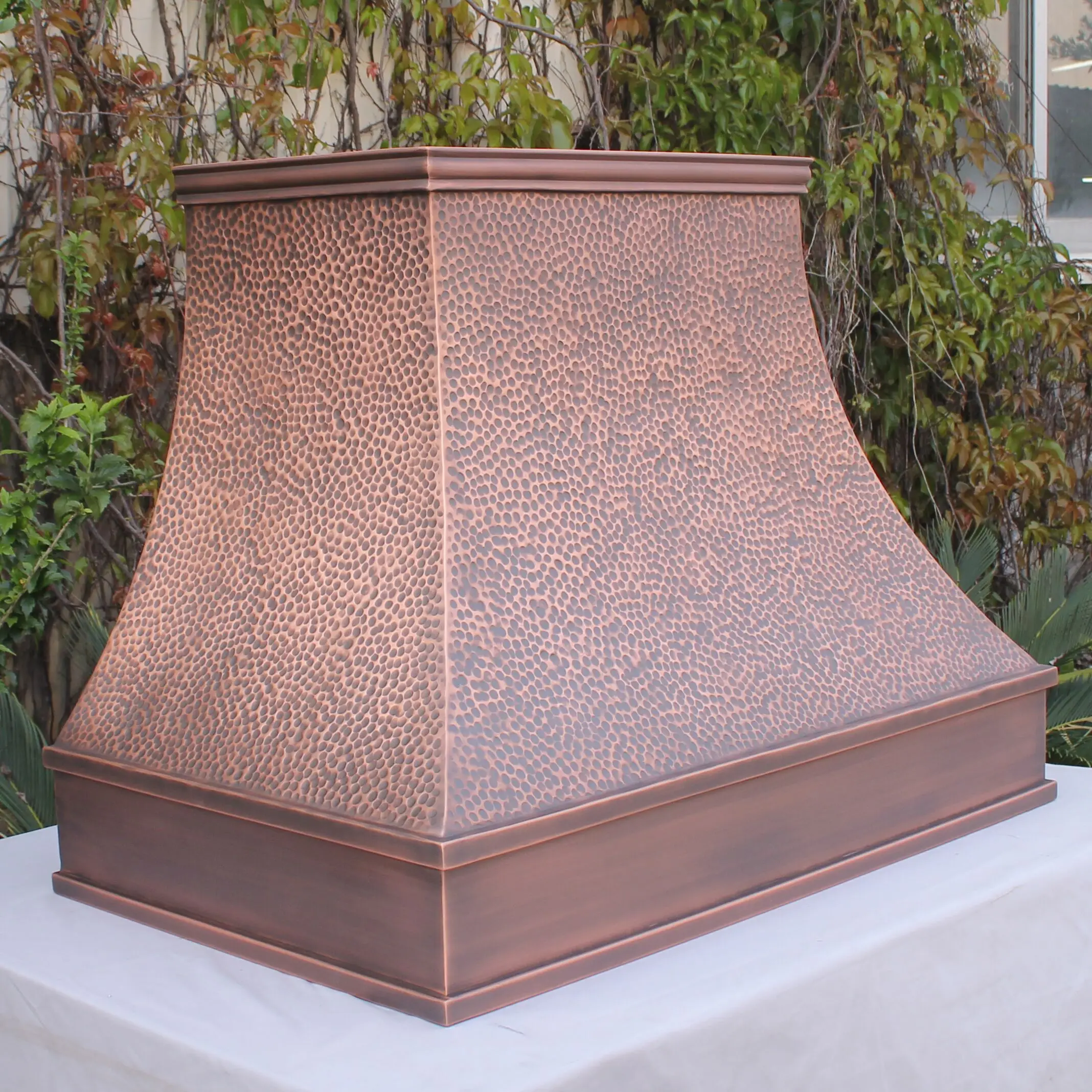 Custom Chimney Hood Shell - Antique Copper Range Hood