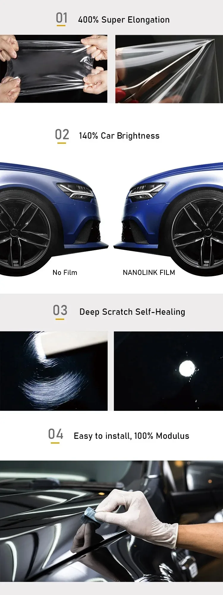 Topsee Car Wrapping Film Carbon Fiber Vinyl 3m Car Protection Film Auto ...