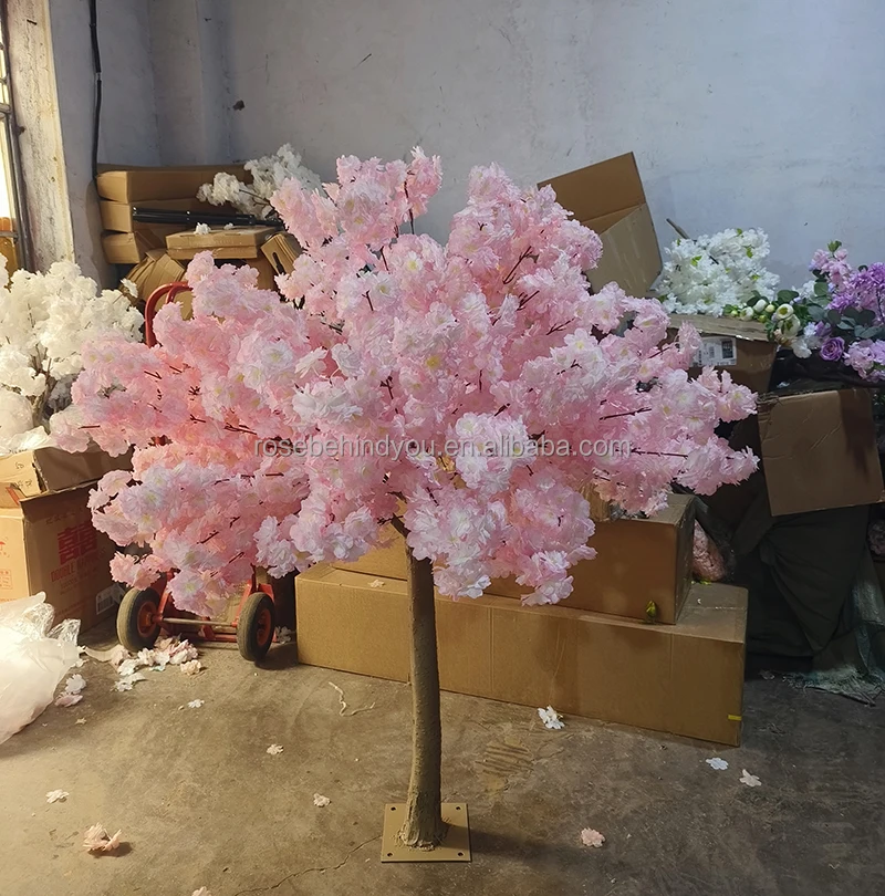 Christmas Flower Plant Large Plastic Cherry Blossom Silk Flower Leaf ...