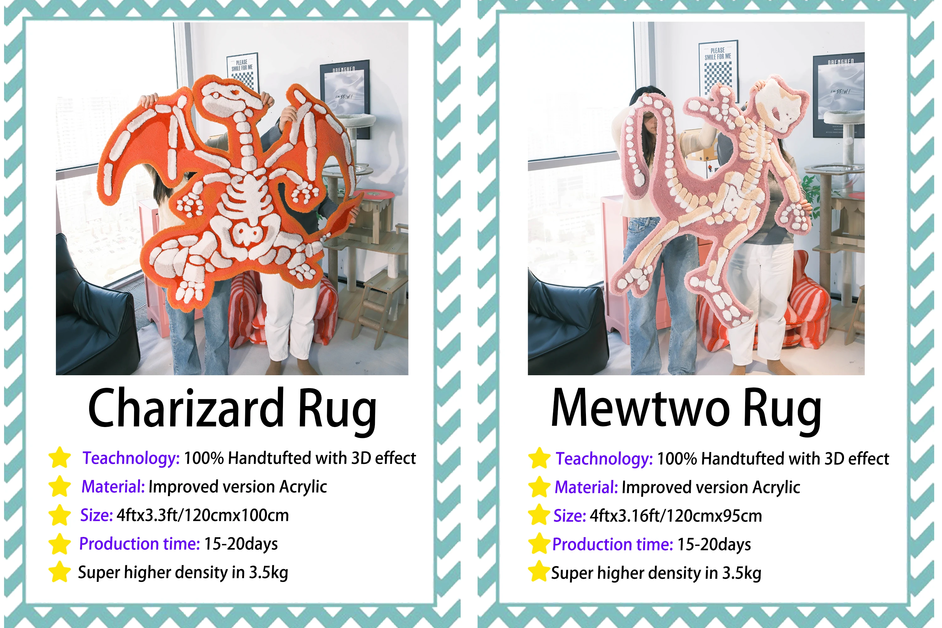 Charizard Rugs Handmade Tufted And Custom Carpets And Rugs Living Room ...