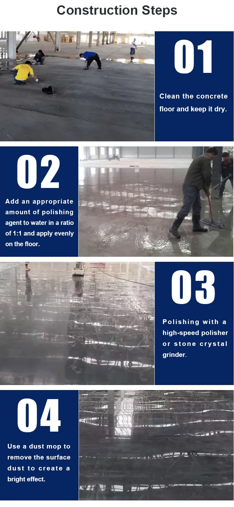 High-Gloss Wear Scratch Resistance Cement Floor Brightener Concrete ...