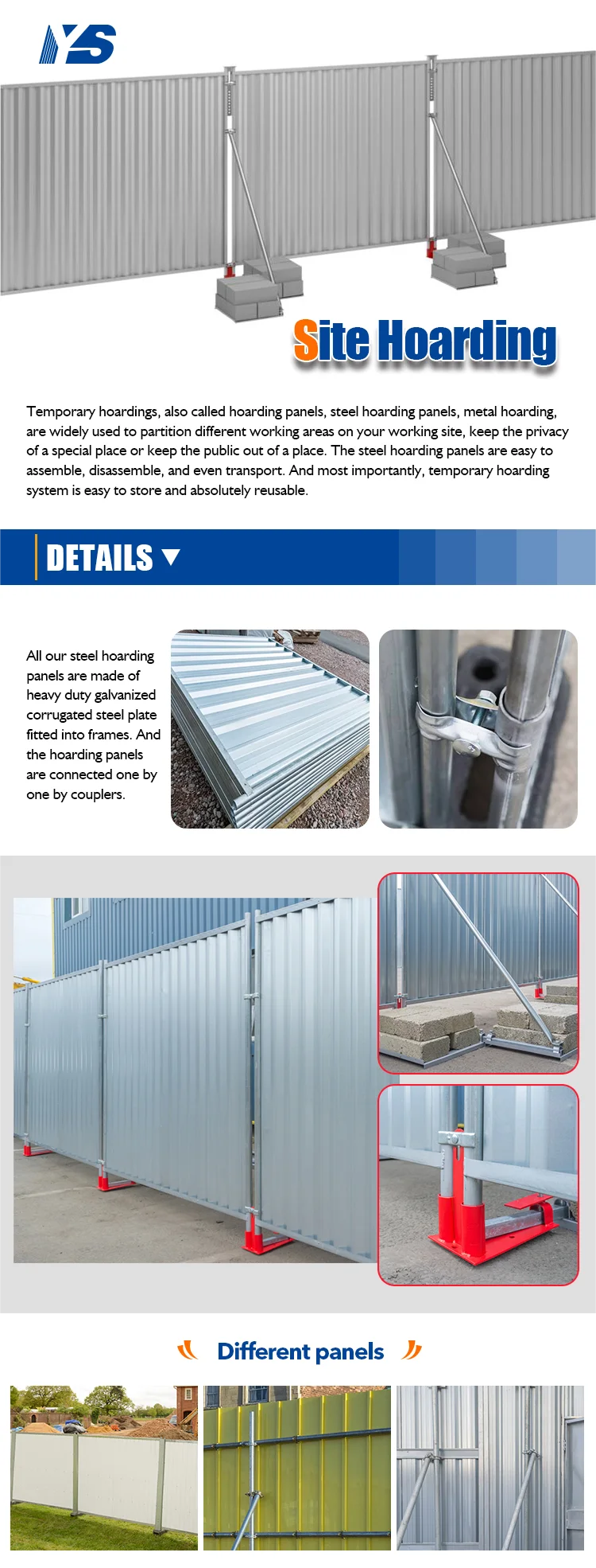 Durable and Easy to Install Construction Site Hoarding Fences