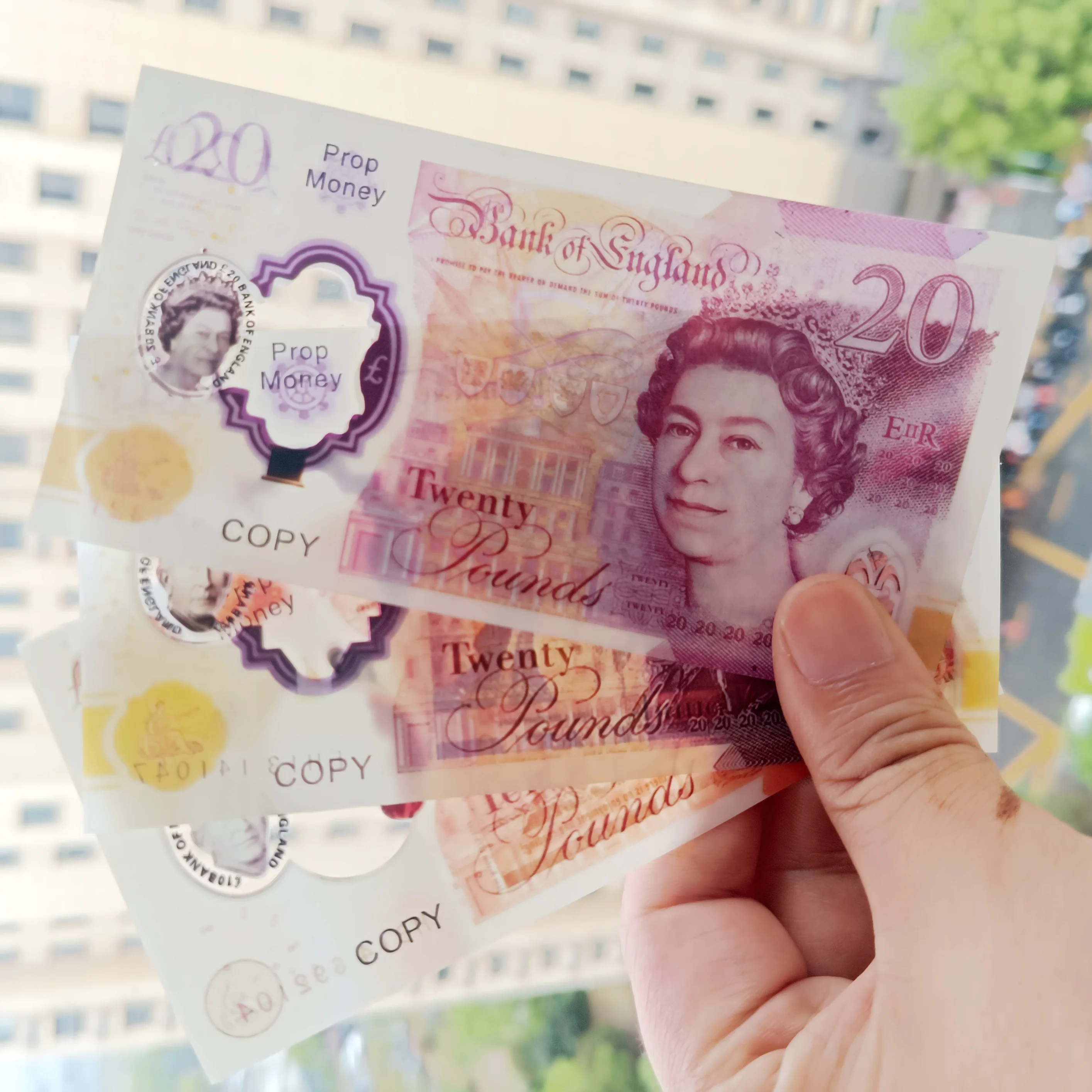 Transparent Plastic PET Prop for Realistic GBP AUD CAD Money Film ...