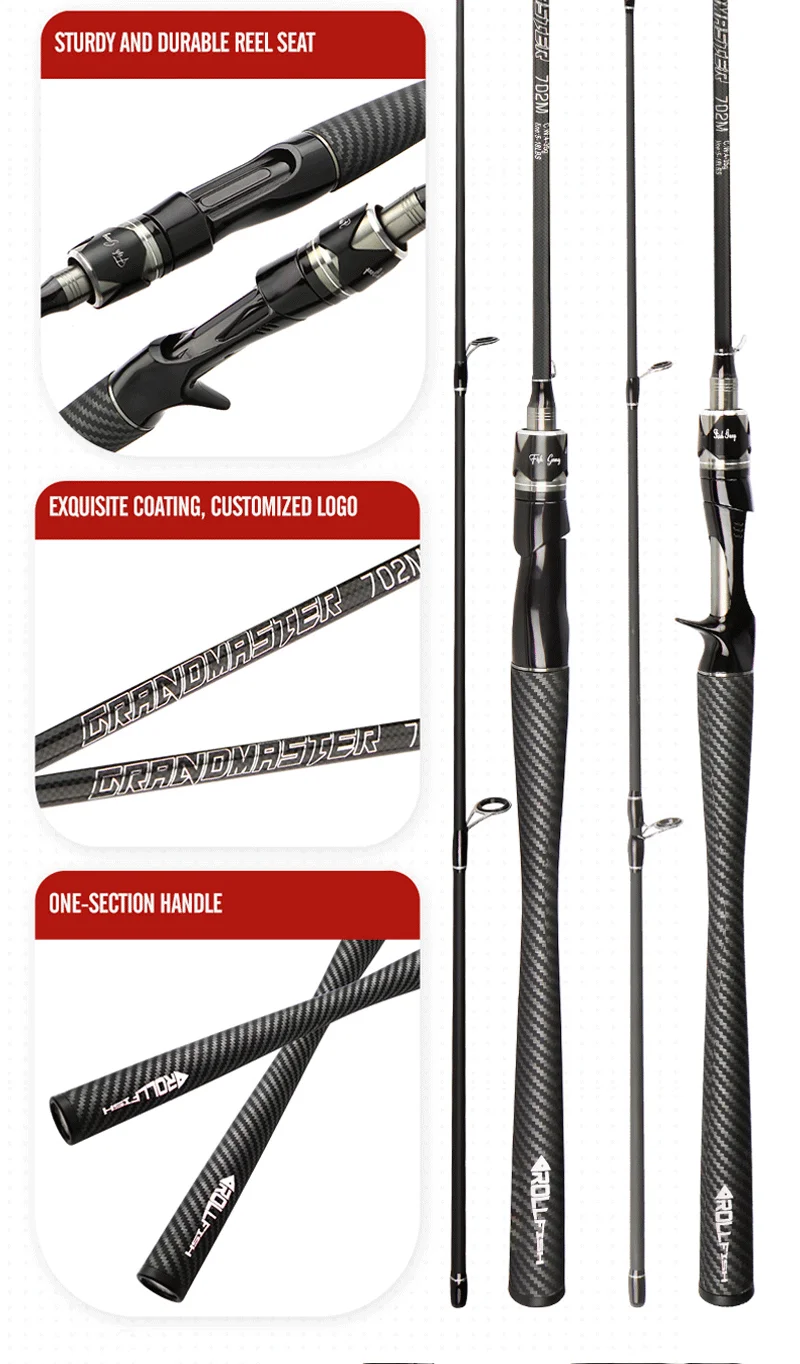 SEASIR Fishing Rods - Carbon Fiber Lure Spinning Baitcasting