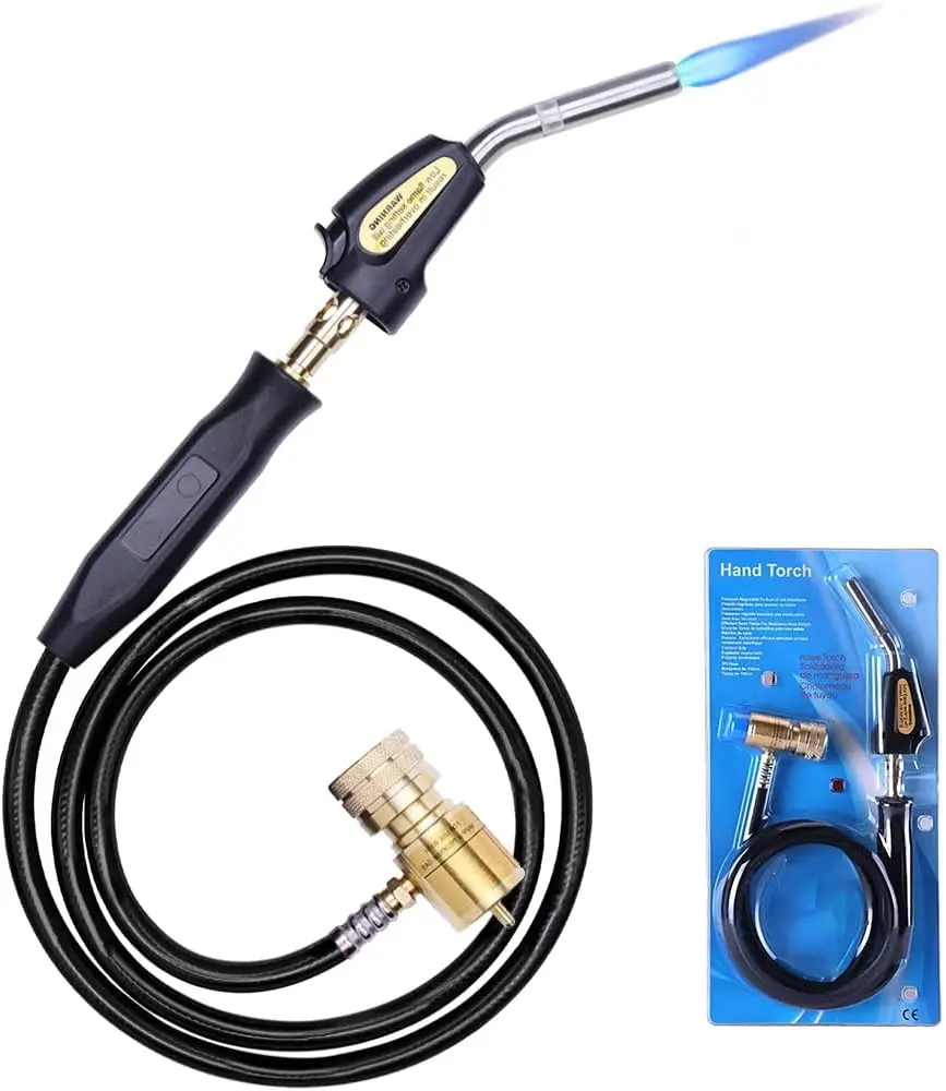 MAPP Gas Turbo Torch Kit with Hose for Brazing, Soldering, and Welding ...