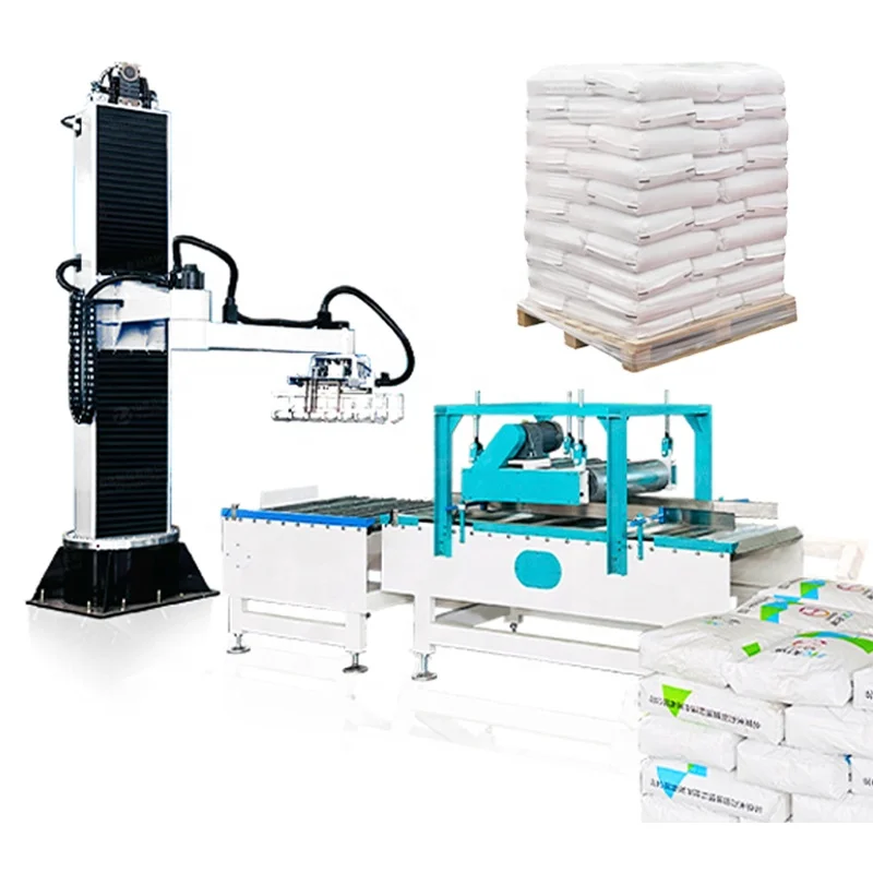 Automatic 25kg 50kg Cement Bag Palletizing Robot Single Column ...