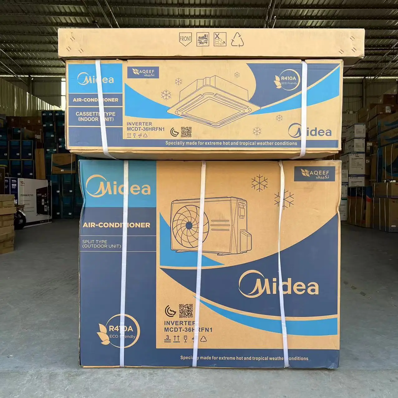 Midea Cassette Ceiling Air Conditioner 4 Way Air Flow T3 Tropical ...