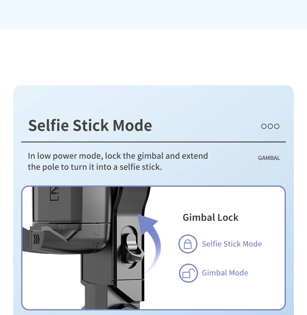 Gimbal Stabilizer Lamp Face Tracking With App Rotation Wireless Selfie ...