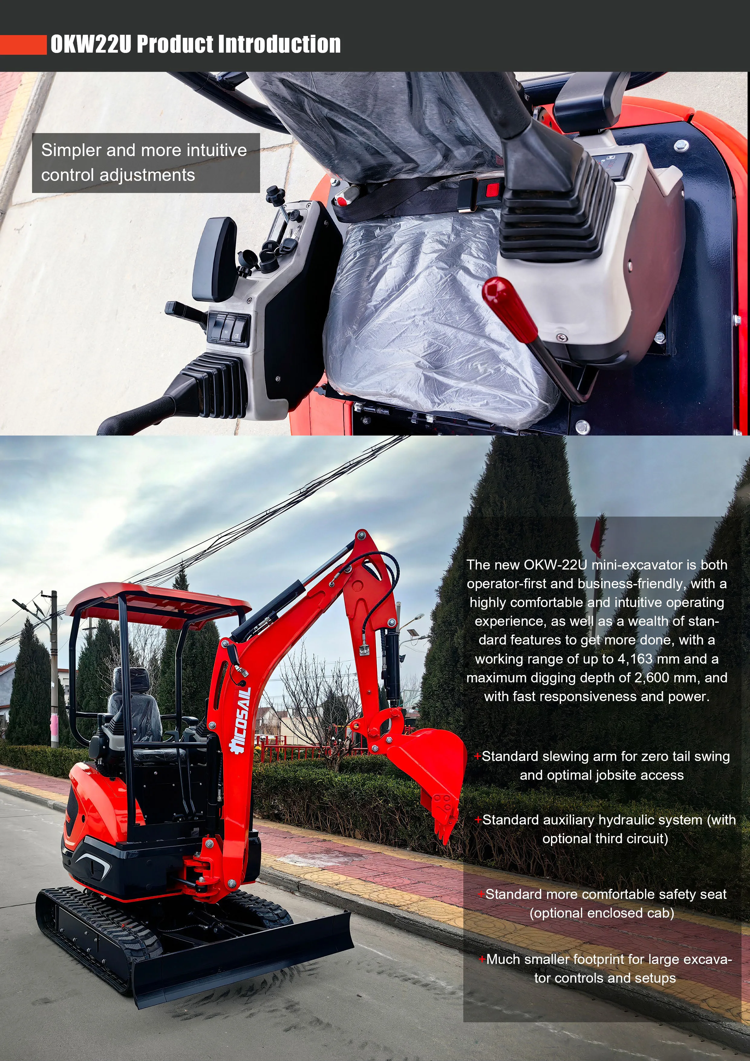 4 Ton Crawler Digger Farm Excavator - TOROS Mini Excavator with ...